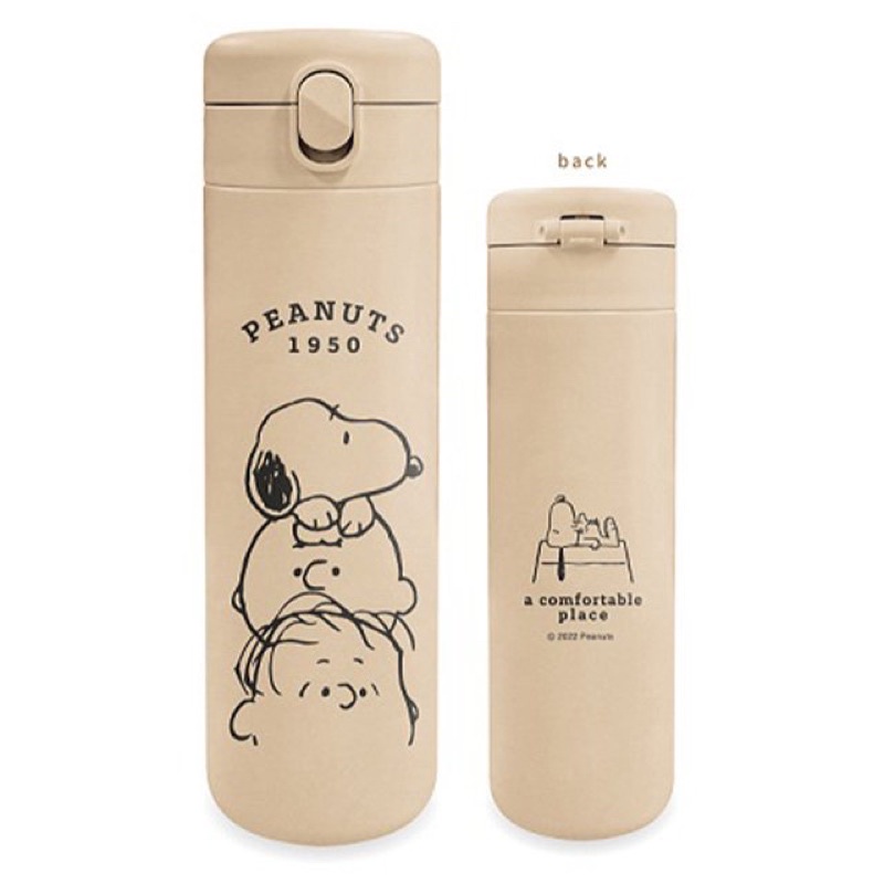 現貨！日本 2022 Peanuts Snoopy 史努比 史奴比 400ml 不鏽鋼保溫瓶 保溫杯 隨身瓶 隨身瓶 | 蝦皮購物