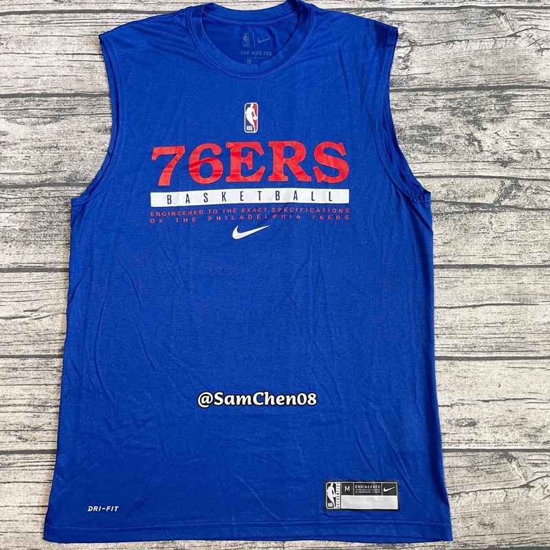 Nike NBA 76人 球員版 訓練 背心 短袖 球衣 背心 雙面 練習衣 kobe Jordan Embiid AU | 蝦皮購物