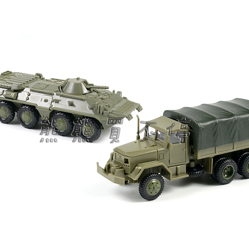 [在台現貨/拼裝車] 美軍 M35 軍事卡車 & 蘇聯 BTR80 裝甲運輸車 1/72 立體拼裝模型 兩套一組 | 蝦皮購物