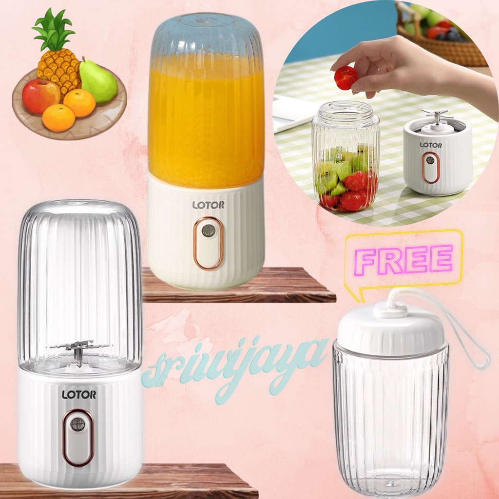 LOTOR MINI BLENDER JUS BUAH FREE BOTOL GELAS PRAKTIS | 蝦皮購物
