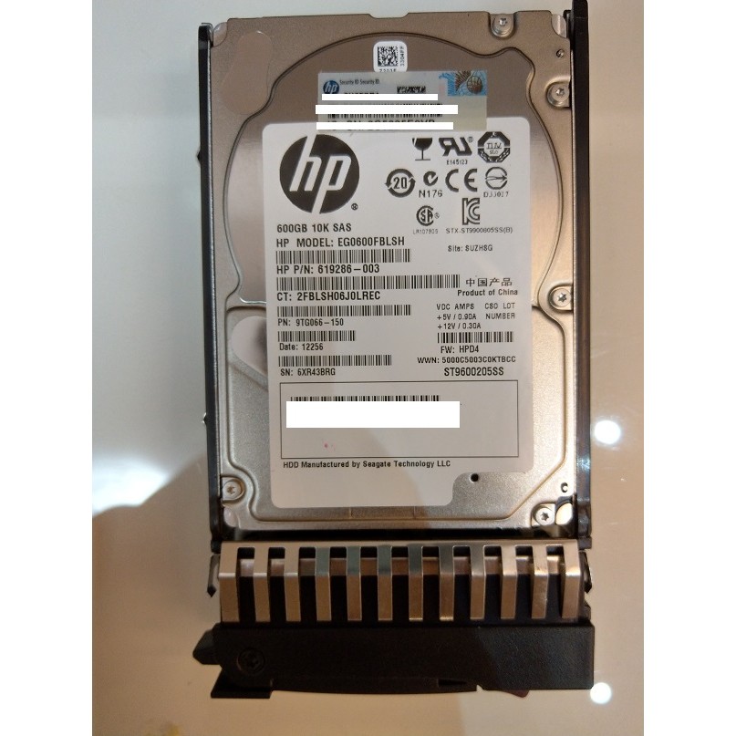 HP 600G 10K SAS 600GB HDD EG0600FBLSH 伺服器硬碟 含快拆架 | 蝦皮購物