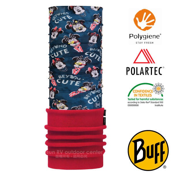 【BUFF】花樣米妮》兒童 女款 Polartec 防風防潑保暖頭巾 圍脖 刷毛帽 頸圍 賞雪圍巾_118308 | 蝦皮購物