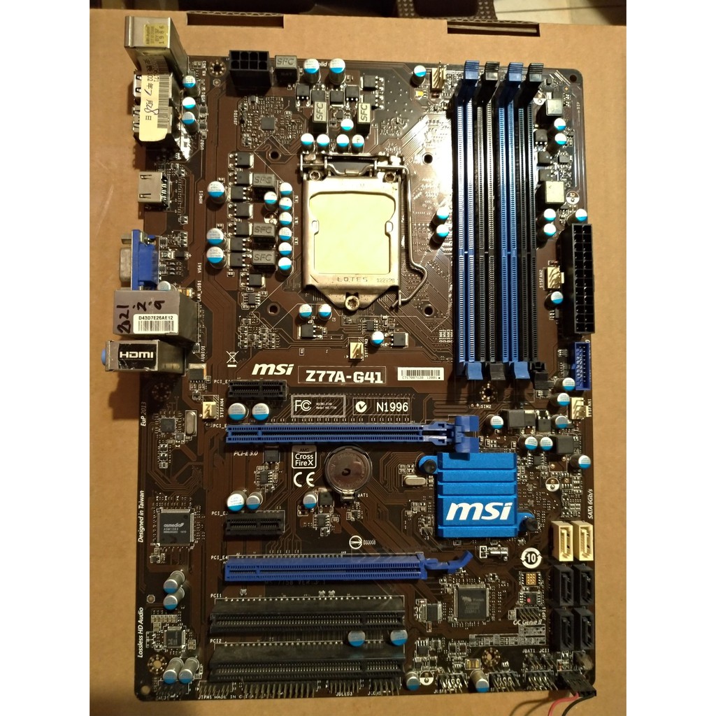 微星 MSI Z77A-G41 1155 三代 主機板 附擋板 | 蝦皮購物