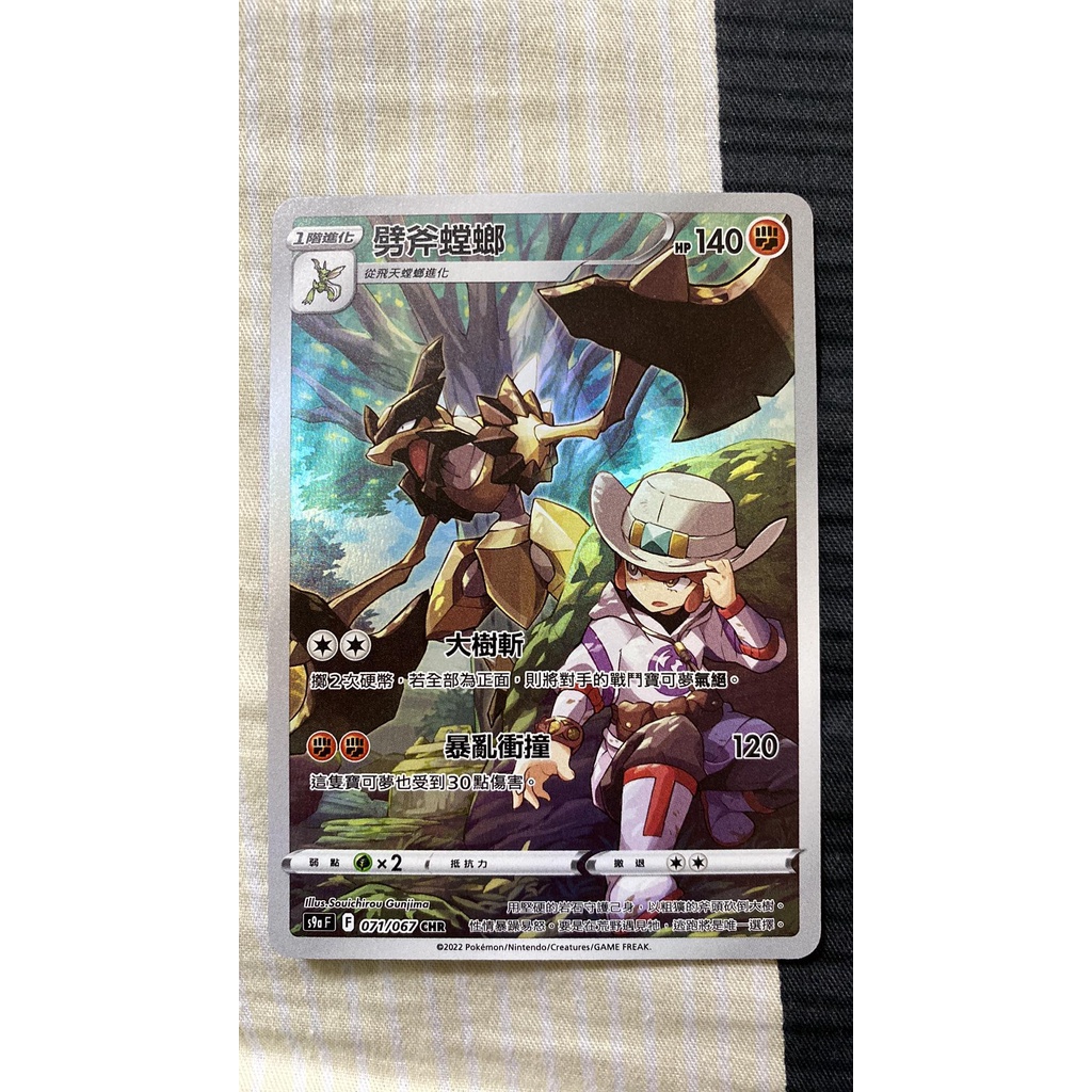 【派翠克雜貨店】PTCG 寶可夢 劈斧螳螂 s9aF 071/067 CHR 對戰地區 | 蝦皮購物