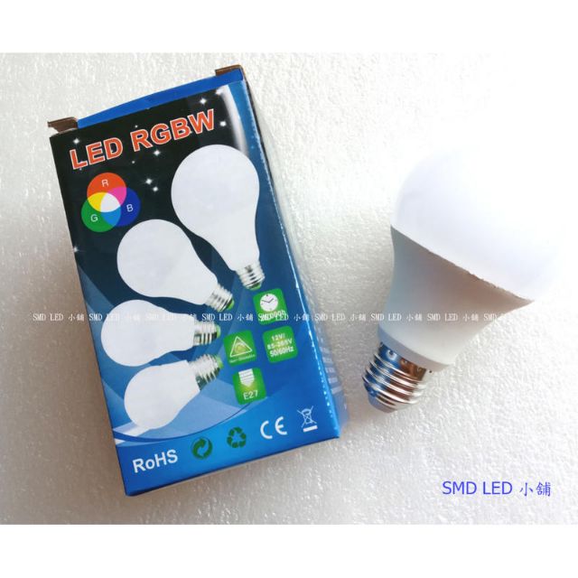 [SMD LED 小舖]RGB七彩全周光LED球泡燈(含控制器) 裝潢照明 | 蝦皮購物