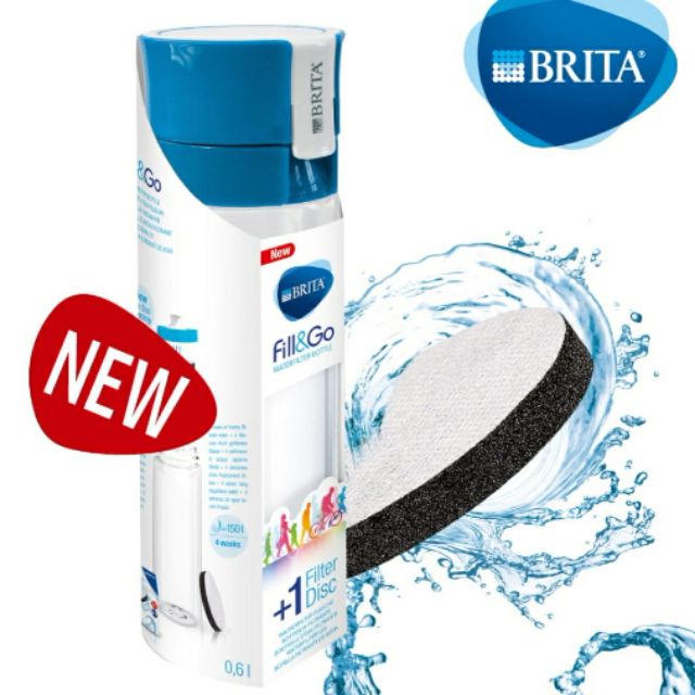 BRITA Fill&Go隨身濾水瓶內含濾片*1 再送BRITA專用提帶（藍色） | 蝦皮購物