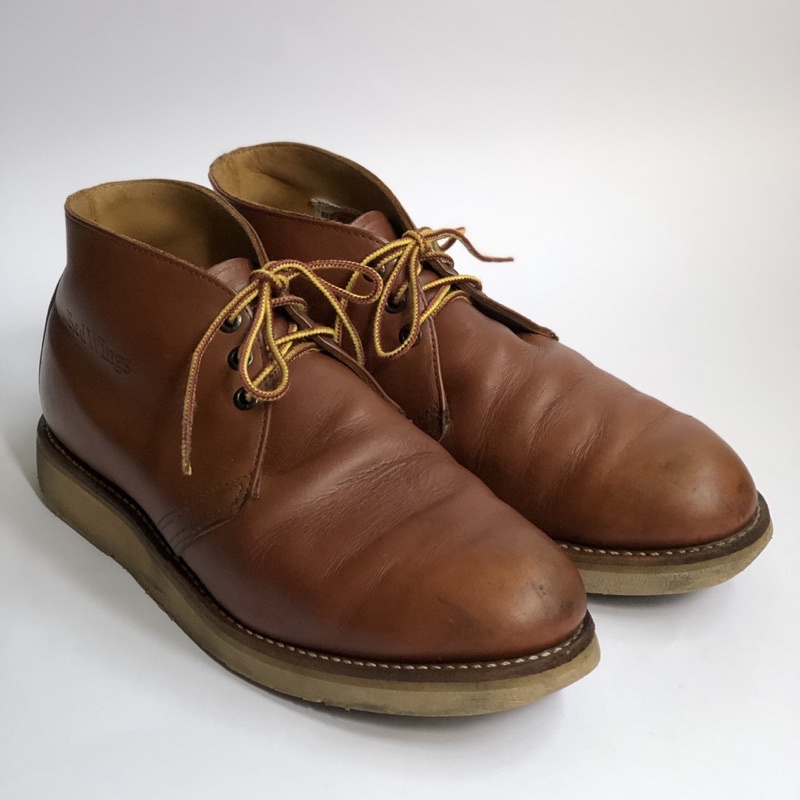 美國製Red Wing 595 Traction Tred Chukka Boots紅棕色油皮短筒郵差工作靴8.5EE | 蝦皮購物