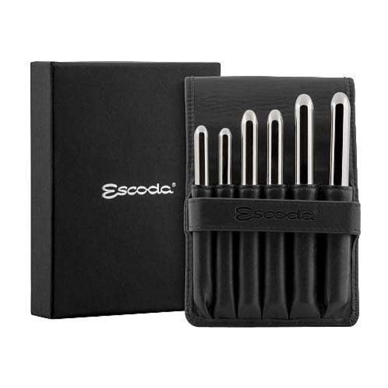 微瑕疵 Escoda ULTIMO 1245 西班牙筆皇 西班牙 合成松鼠毛水彩筆 1526 銀桿旅行組 真皮皮套 6入 | 蝦皮購物