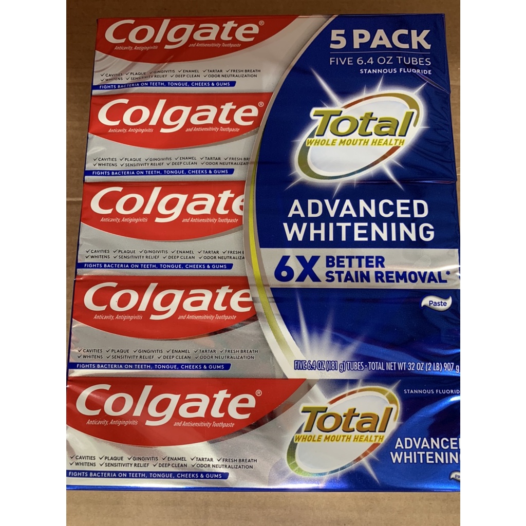(好市多Costco代購)Colgate 高露潔 全效潔白牙膏(181g*5入) | 蝦皮購物