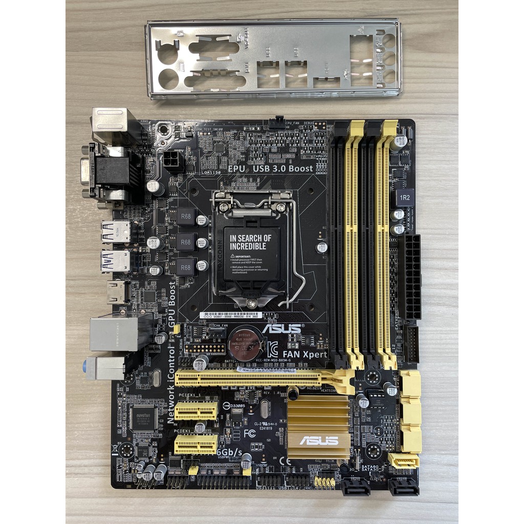 ⭐️【華碩 ASUS B85M-G️】⭐ 原廠保固至2023年8月/品項夭壽新/支援 1150 腳位/附檔板 | 蝦皮購物