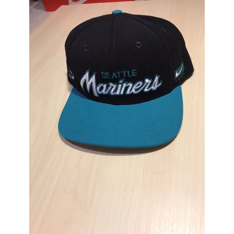 NIKE MARINERS SNAPBACK HAT MLB 水手 水手隊 球帽 棒球帽 鈴木一朗 ICHIRO NBA | 蝦皮購物