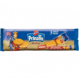 Über 德國 Prinzen Rolle Kakao Minis 5 Snack Packs 王子巧克力夾心餅干 | 蝦皮購物