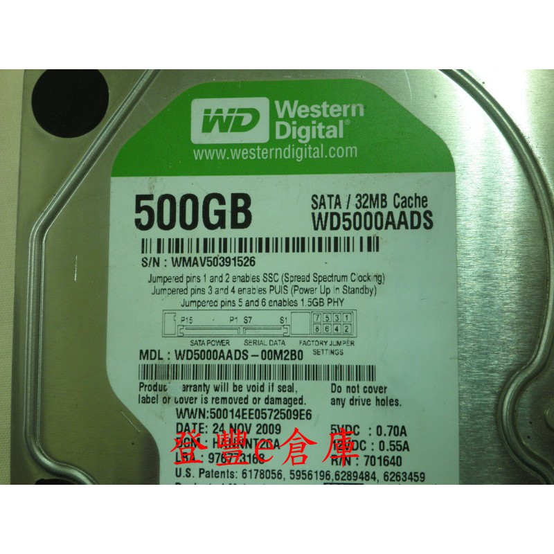 【登豐e倉庫】 YF251 WD5000AADS-00M2B0 500G SATA2 硬碟 | 蝦皮購物