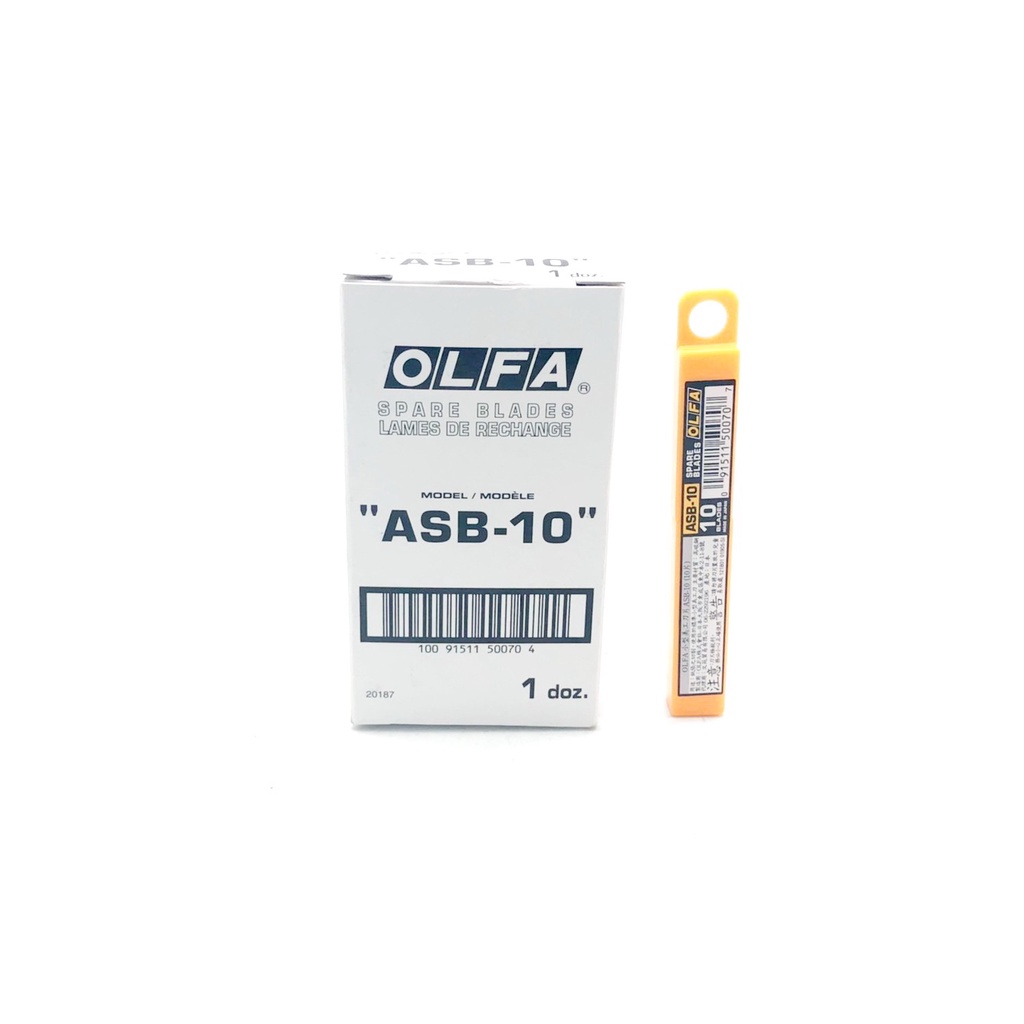 【OLFA】 ASB-10 日本進口 小型美工刀片 (0.38mm) 10片裝 | 蝦皮購物
