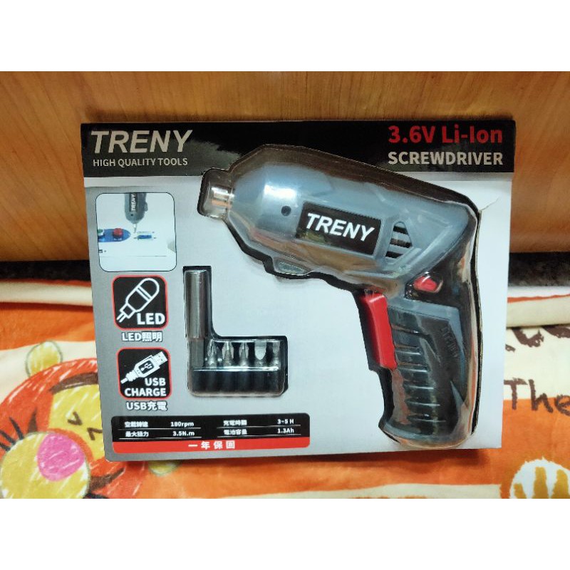 TRENY 電動螺絲起子機 3.6V 3.5牛頓米 電動螺絲 螺絲起子機 | 蝦皮購物