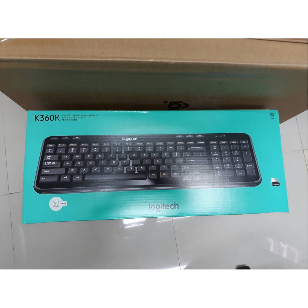 羅技 Logitech K360R 靜音無線鍵盤 剪刀腳 多媒體 Unifying 中文版 黑色 3年保固 | 蝦皮購物
