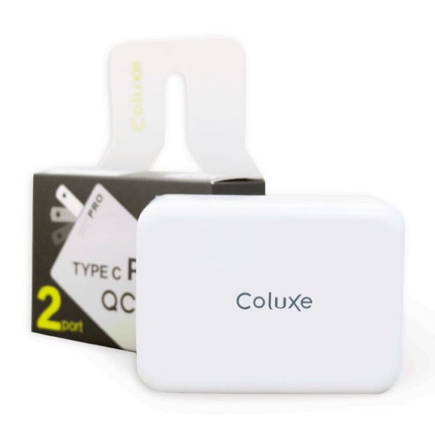 【Coluxe】PD+QC3.0 雙孔 USB-C 高速充電 閃充旅充頭 充電頭 可折疊插頭 現貨快速 超商取貨 | 蝦皮購物