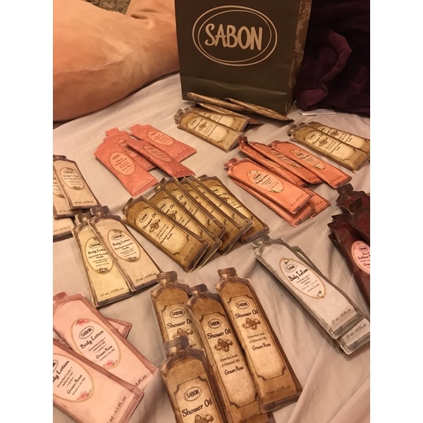 SABON 專櫃試用包15ml身體乳 沐浴油 潤膚霜 護髮膜 綠玫瑰 經典 茉莉花 橙花漫舞 | 蝦皮購物