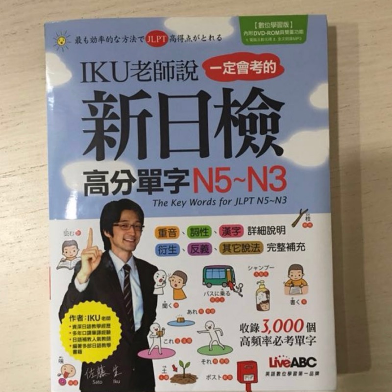 IKU老師說一定會考的新日檢高分單字N5~N3 | 蝦皮購物