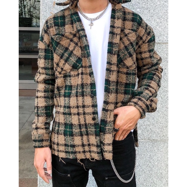 〖LIT-select〗 MNML Loose Woven Flannel 針織 外套衫 | 蝦皮購物