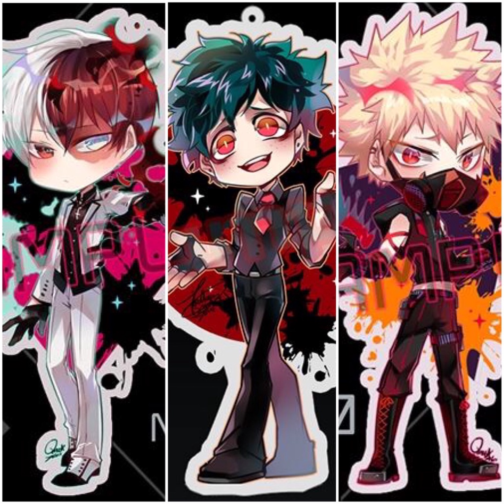 MHA 我的英雄學院 同人 同人吊飾 同人商品 黑化Paro 轟 爆豪 綠谷出久/黑久款 繪師 Omu★〞Omu | 蝦皮購物