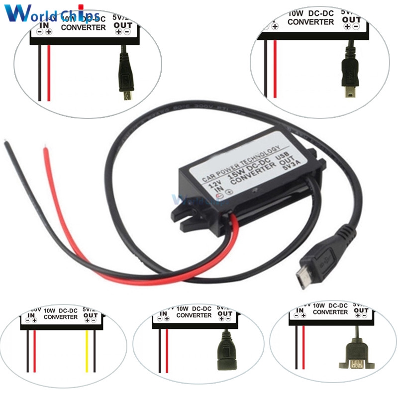 12v 至 5V 2A 10W DC-DC 汽車電源轉換器穩壓器防水降壓迷你微型 USB 同步整流 | 蝦皮購物