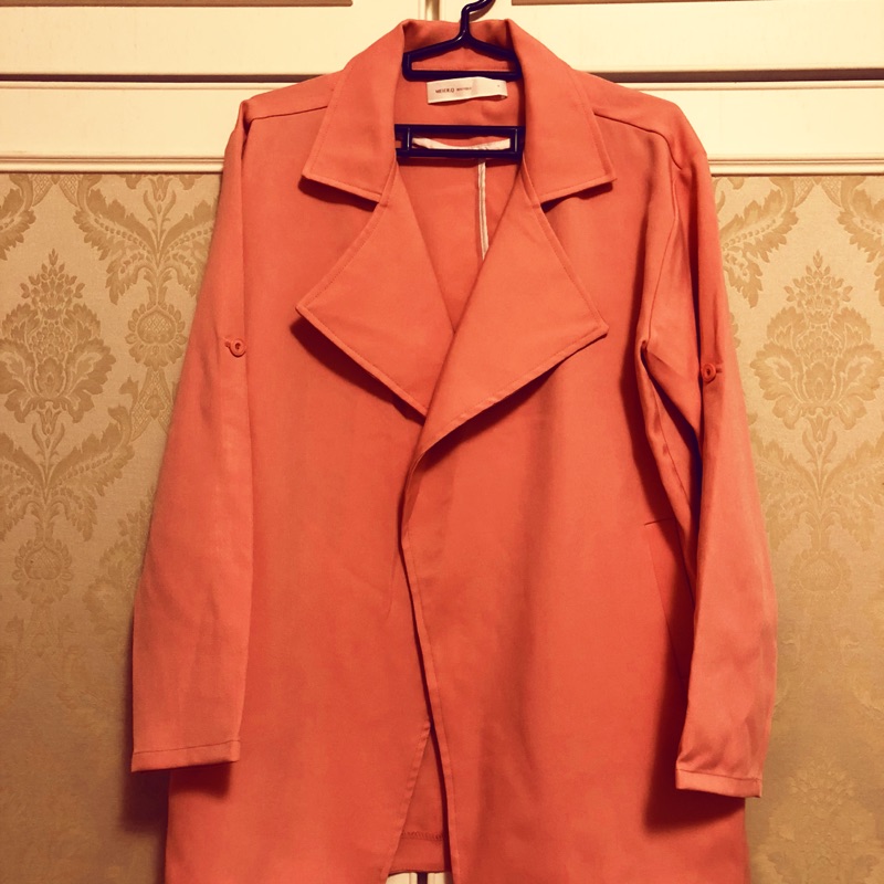 近全新Meier Q oversized 落肩粉色風衣 | 蝦皮購物