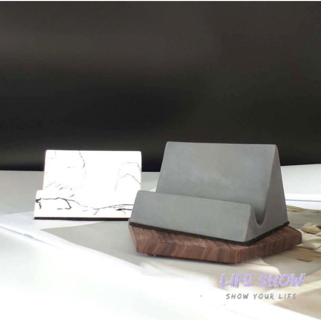 【台灣現貨】希臘風水泥設計手機座 簡約北歐混凝土平板電腦支架S8019 | 蝦皮購物