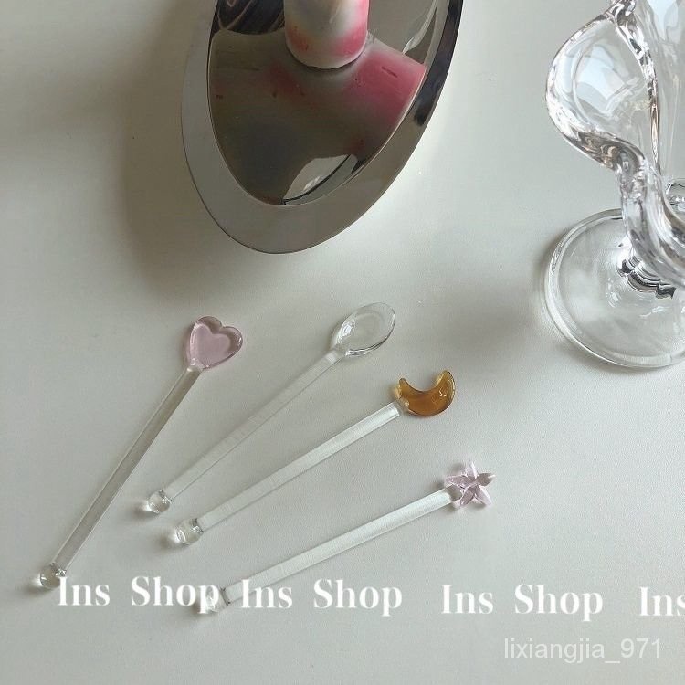 優選好物 玻璃攪拌棒攪拌勺奶茶飲料牛奶小勺子咖啡勺飲品甜品勺子攪拌棒 OHT5 | 蝦皮購物