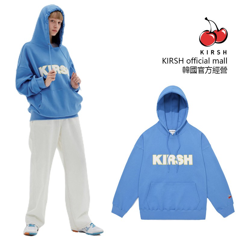 [KIRSH] LOGO帽T JS (淺藍色) | 蝦皮購物