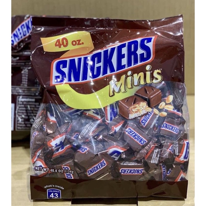 Costco 好市多代購 Snickers 士力架 迷你巧克力 (約128顆) #63005 | 蝦皮購物