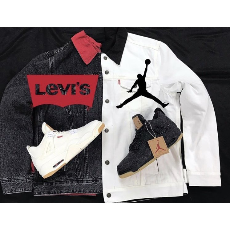 LEVIS X AIR JORDAN REVERSIBLE DENIM TRUCKER JACKET 黑色白色 聯名外套 | 蝦皮購物