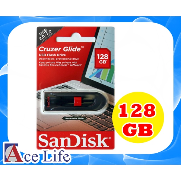 【Ace Life】Sandisk 閃迪 128G 128GB Cruzer Glide CZ60 USB 2.0隨身碟 | 蝦皮購物