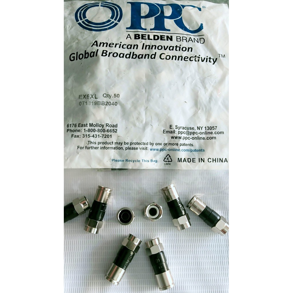 Belden F-連接器 RG6 型壓縮 PPC EX6XL | 蝦皮購物