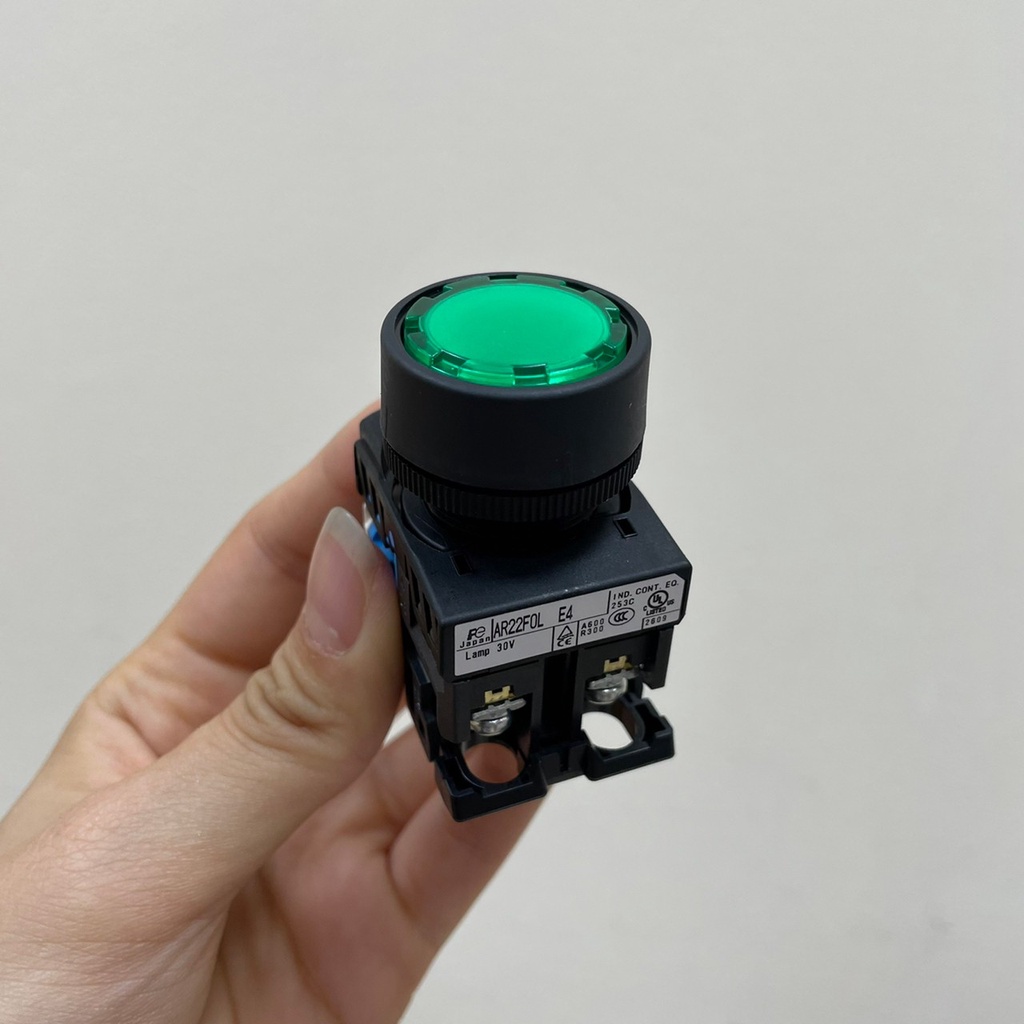 【現貨】富士平頭照光按鈕綠色 AR22FOL E4 25mm 24V | 蝦皮購物