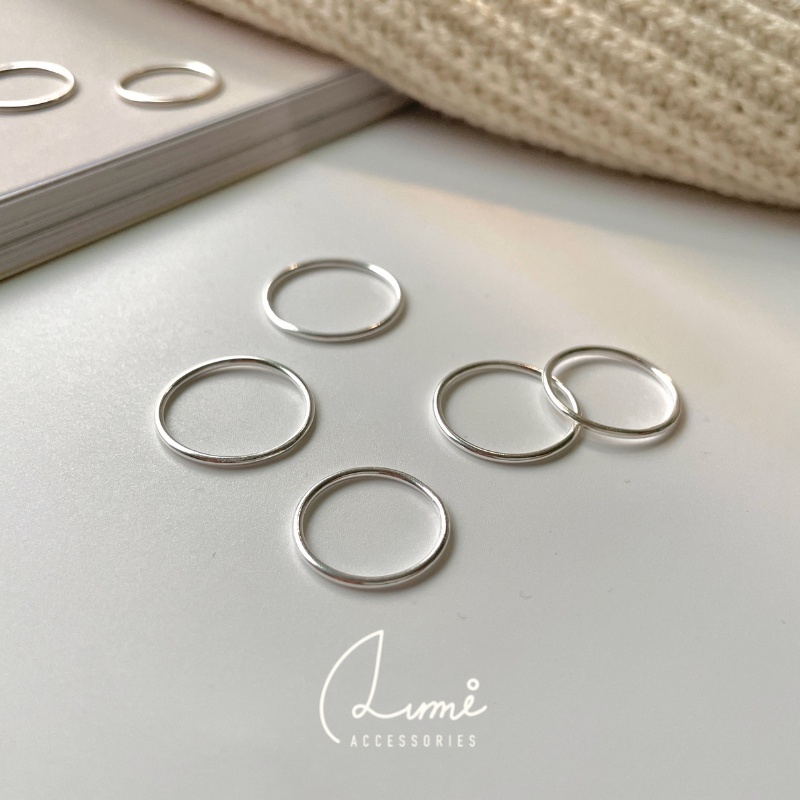 [ALUMI] 純銀線戒｜S925純銀 素面多尺寸 細戒 線戒 尾戒 銀戒 簡約時尚 飾品 純銀戒指 | 蝦皮購物