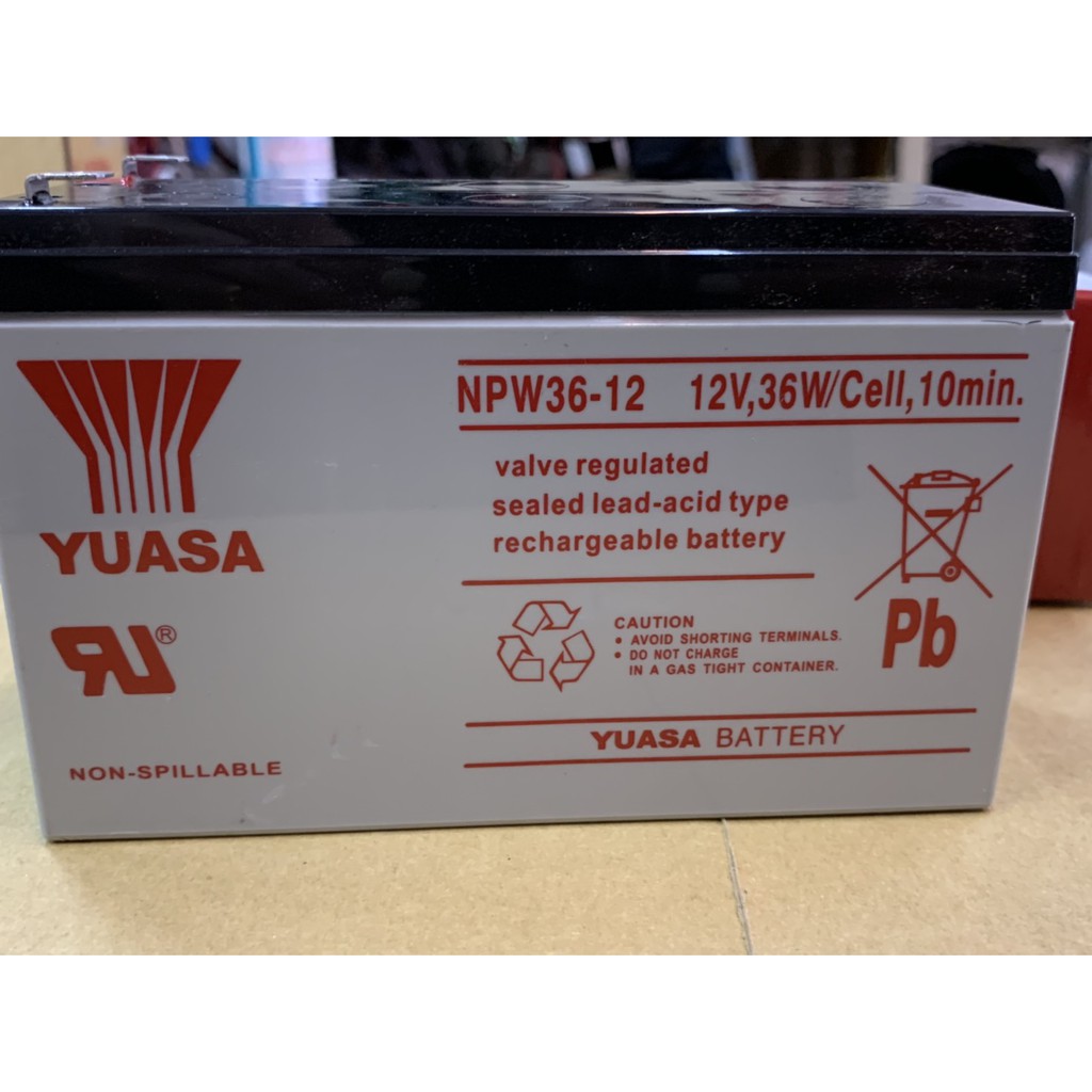 湯淺YUASA NPW36-12(12V36W) 高效能鉛酸電池 等同NP7-12升級版 兒童電動車 UPS | 蝦皮購物