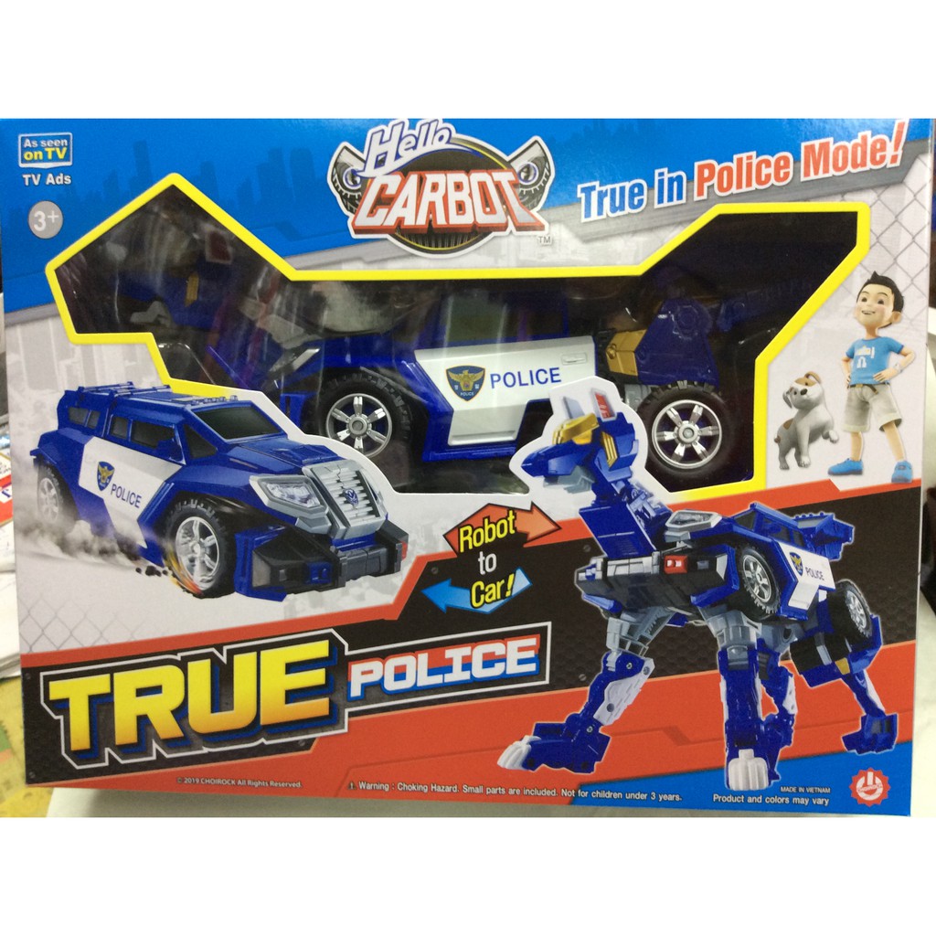 [佑子媽]hello CARBOT 衝鋒戰士 警長戰狼 TRUE POLICE 警車 變型機器人 CK32252｜ | 蝦皮購物