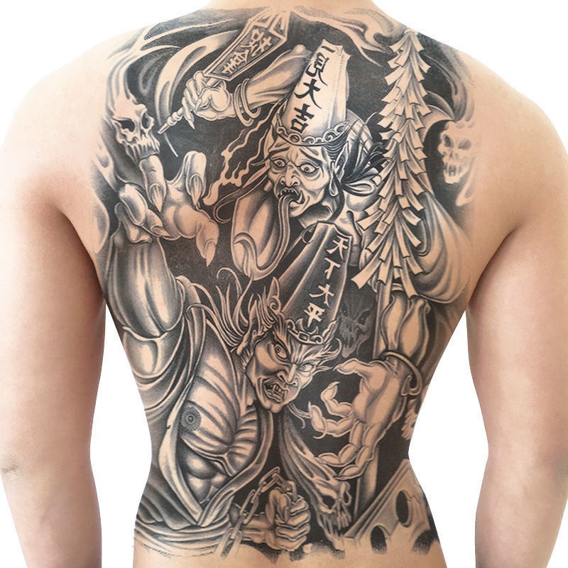 【滿799免運】滿背後背紋身貼防水男女持久大圖趙雲子龍九龍拉棺仿真刺青花臂貼jioyh DRWW | 蝦皮購物