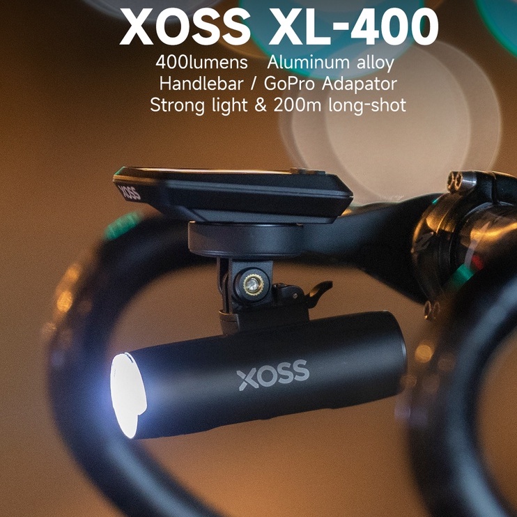 Xoss 自行車前燈 XL-400 XL 800 自行車頭燈 400 流明自行車頭燈適合 go pro xoss g g | 蝦皮購物