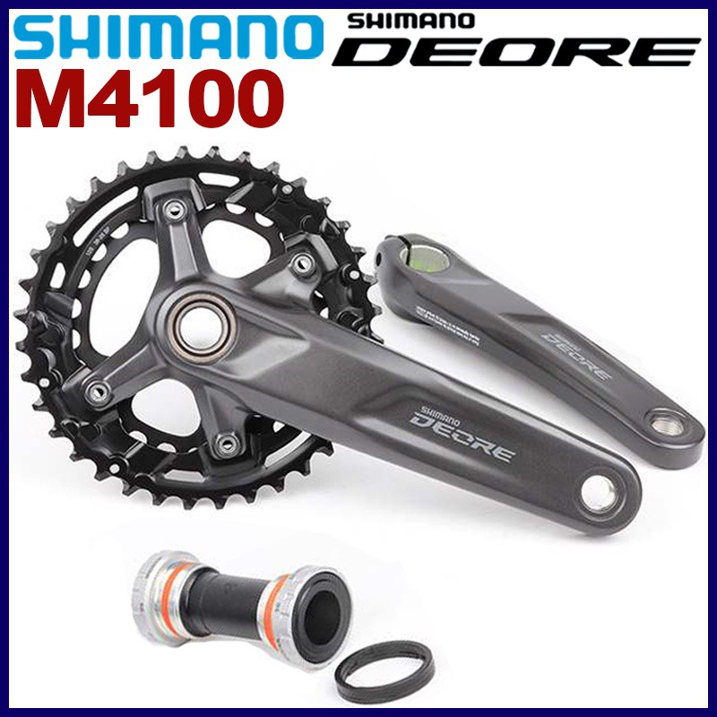 SHIMANO 禧瑪諾 DEORE 2x10速 FC M4100 牙盤 26-36T BB52 中軸 山地車牙盤 | 蝦皮購物