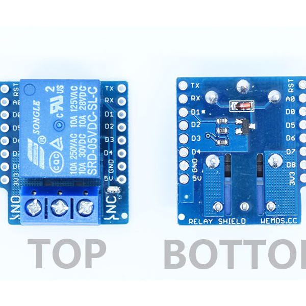 【台灣物聯科技】 Relay Shield V2 for WEMOS D1 mini 1路5V繼電器模組 | 蝦皮購物