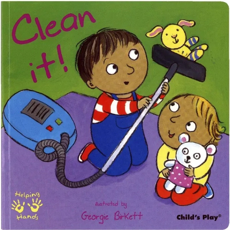 《Child’s Play》英文原版繪本Clean It! (Helping Hands)小幫手系列 清潔(外文書） | 蝦皮購物