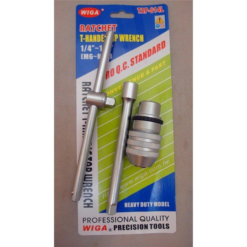 ☆附發票~WIGA日本 M6~M14 深孔棘輪絲攻板手 深孔攻牙板手 深孔退牙板手 TAP 螺紋絲攻 TAP-614L | 蝦皮購物