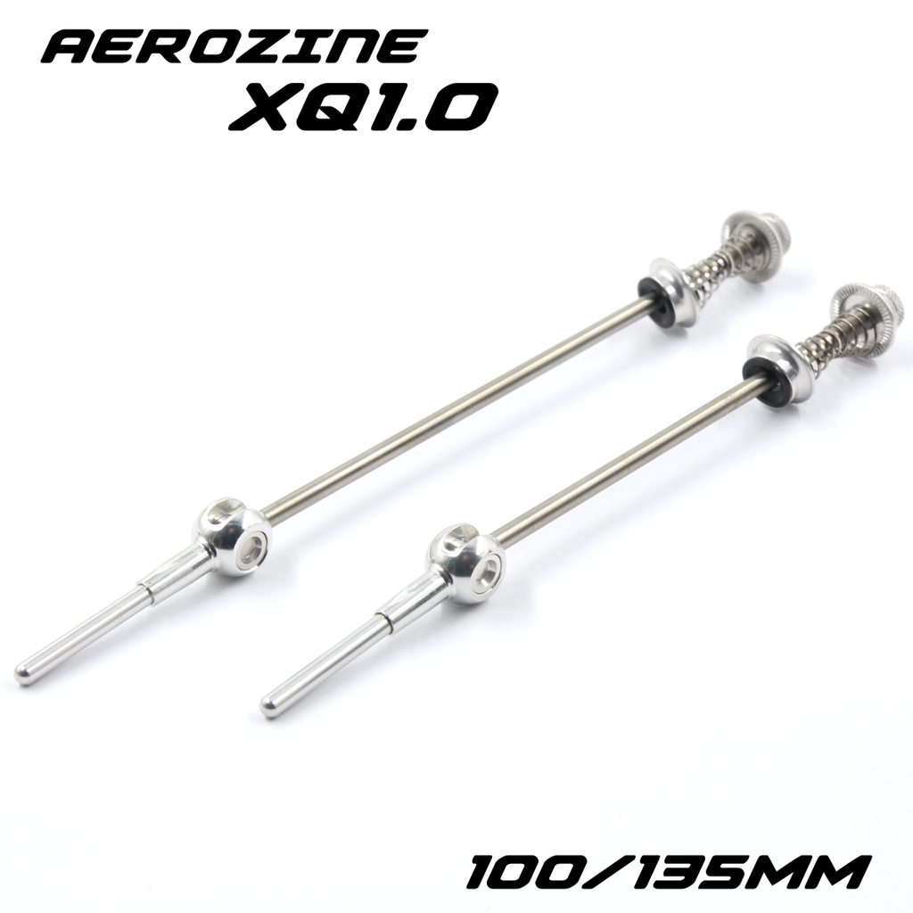 【瘋拜客】AEROZINE XQ1.0 超輕量 登山車用 質感 (銀色) 快拆 100/132mm / 42g | 蝦皮購物
