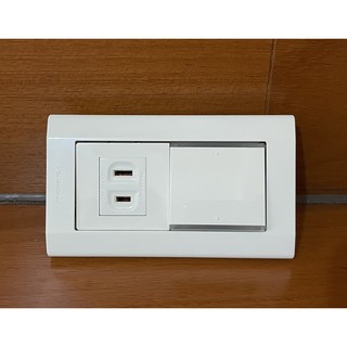 國際牌 Panasonic Deco Lite 星光系列 一開關一插座附蓋板 WTDFP4306 | 蝦皮購物