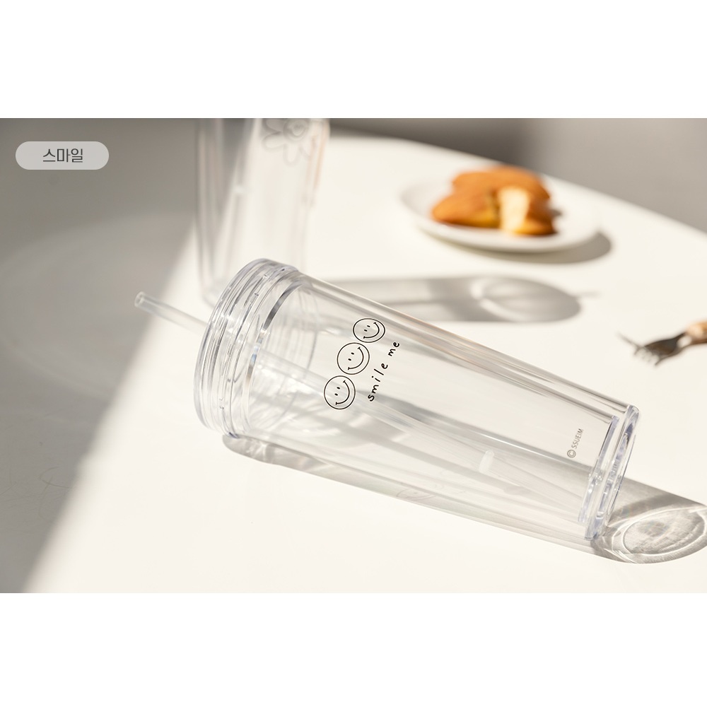 現貨｜預購｜韓國文創 Happiness 冷飲杯 冷水杯 吸管杯 韓國水杯 環保杯 咖啡杯 500ml SSUEIM | 蝦皮購物