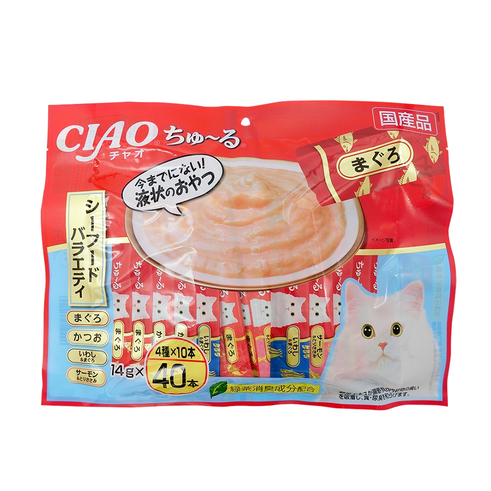 【寵食招來】CIAO 日本製 ciao 肉泥 啾嚕貓用肉泥 14gx40入 量販包 貓咪肉泥 | 蝦皮購物