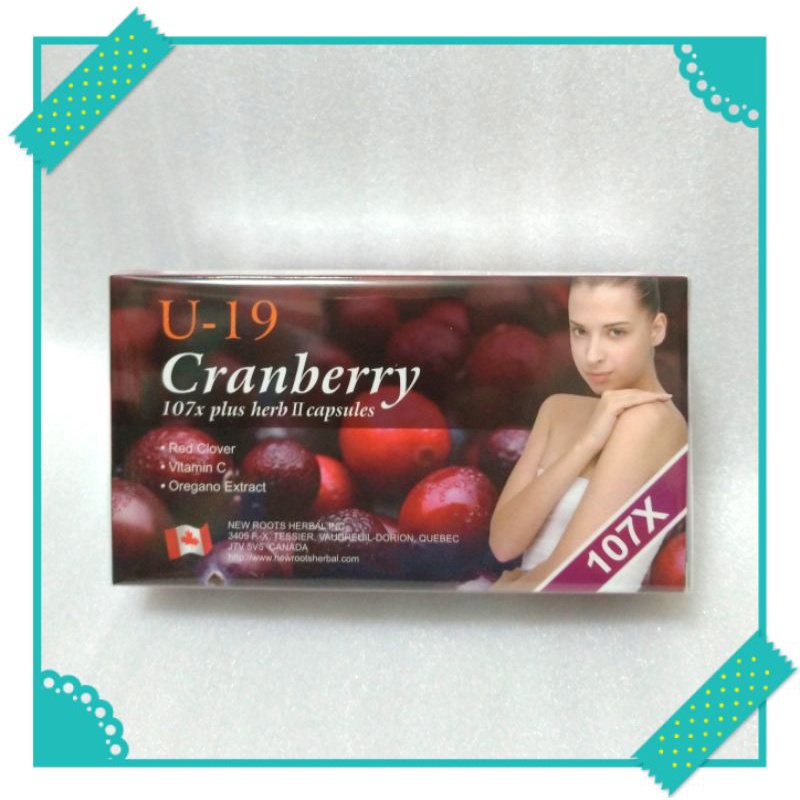 U-19 CRANBERRY 107X PLUS HERB II CAPSULES 蔓越莓二代膠囊20261123 | 蝦皮購物