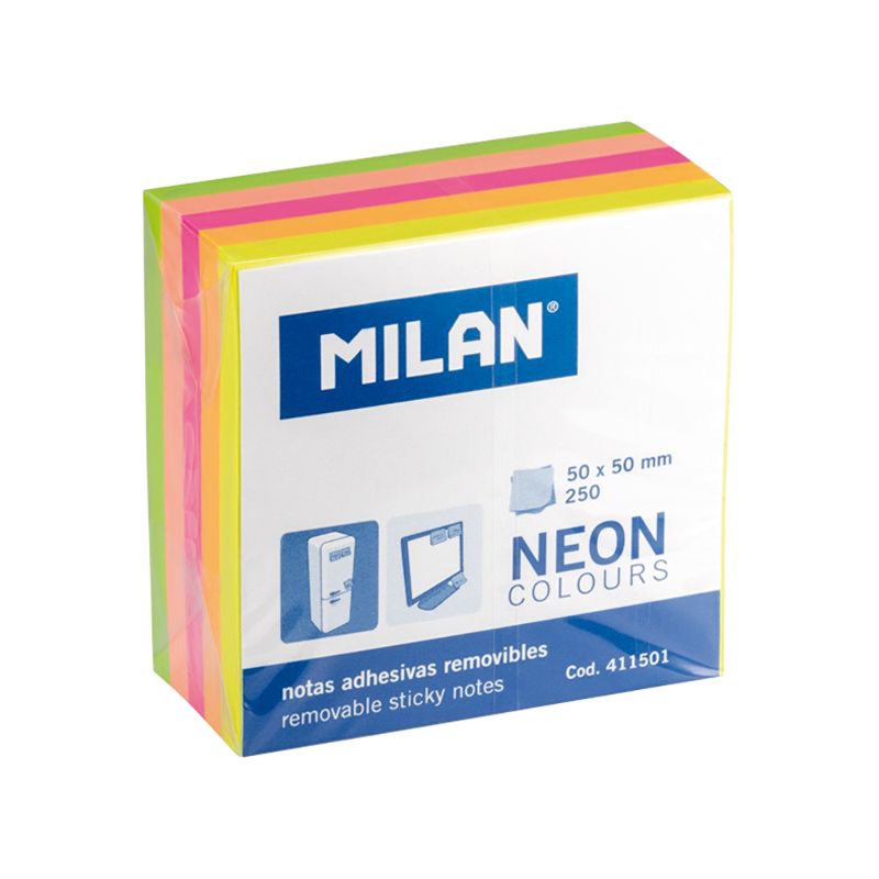 【MILAN】霓虹迷你便利貼 / 5色 / 50mm / 250張 TAAZE讀冊生活網路書店 | 蝦皮購物
